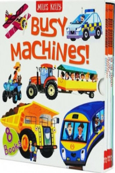 Busy Machines! 8 Books Collection Box Set by Miles Kelly | Carte
