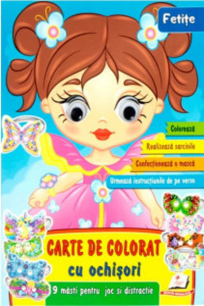 Carte de colorat cu ochisori_Fetise | Carte