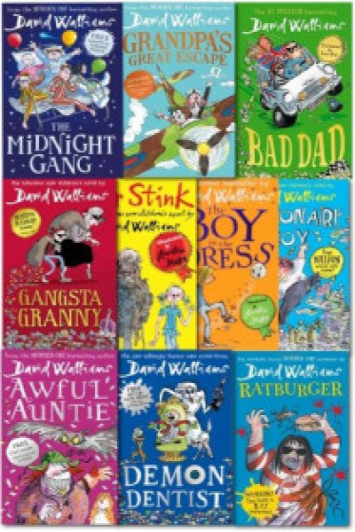 David Walliams 10 Books Collection Set Bad Dad Midnight Gang Grandpa ...