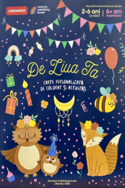 De ziua ta! (2-6 ani cu adult 6+ ani independent) Carte personalizata ...