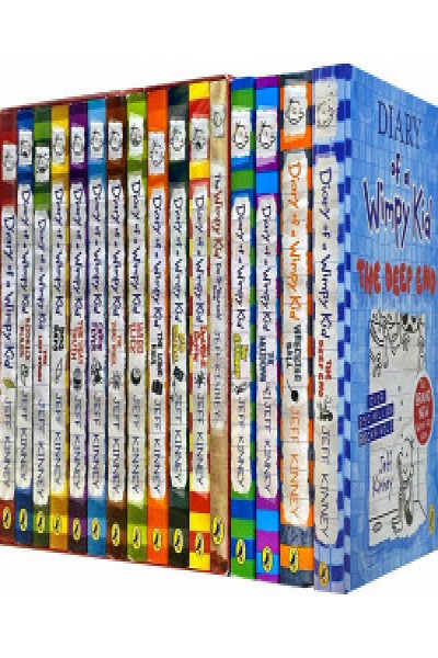 Diary Of A Wimpy Kid 16 Books Collection Set by Jeff Kinney The Deep ...
