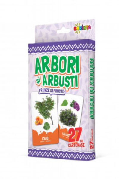 27 de cartonase. Arbori si arbusti frunze si fructe | Carte